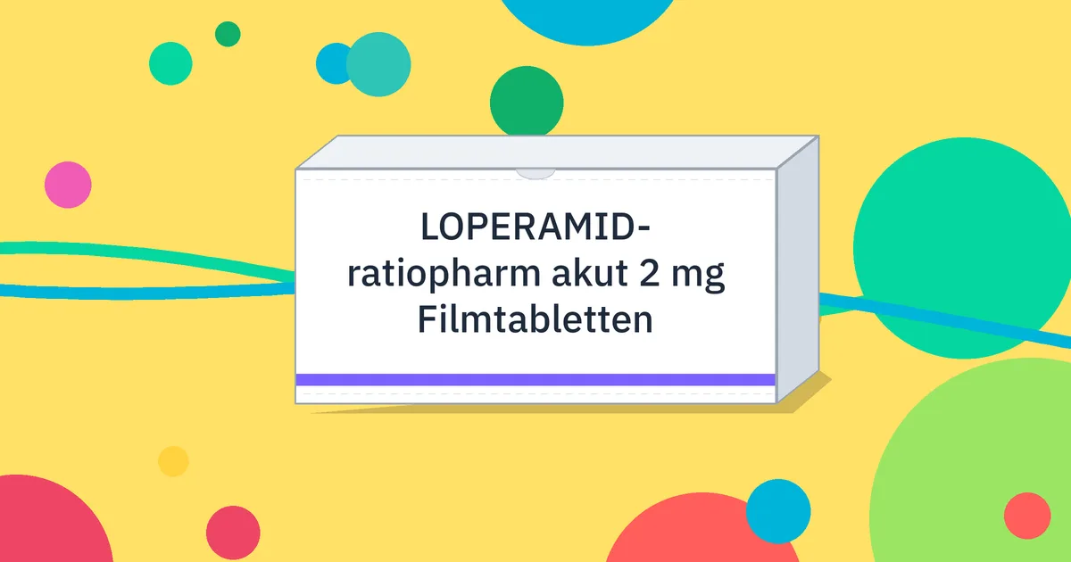 Symbolbild: Packung mit der Aufschrift LOPERAMID-ratiopharm akut 2 mg Filmtabletten (PZN 00251191) – Verfügbarkeit und Bezug in Apotheken in Frankfurt am Main