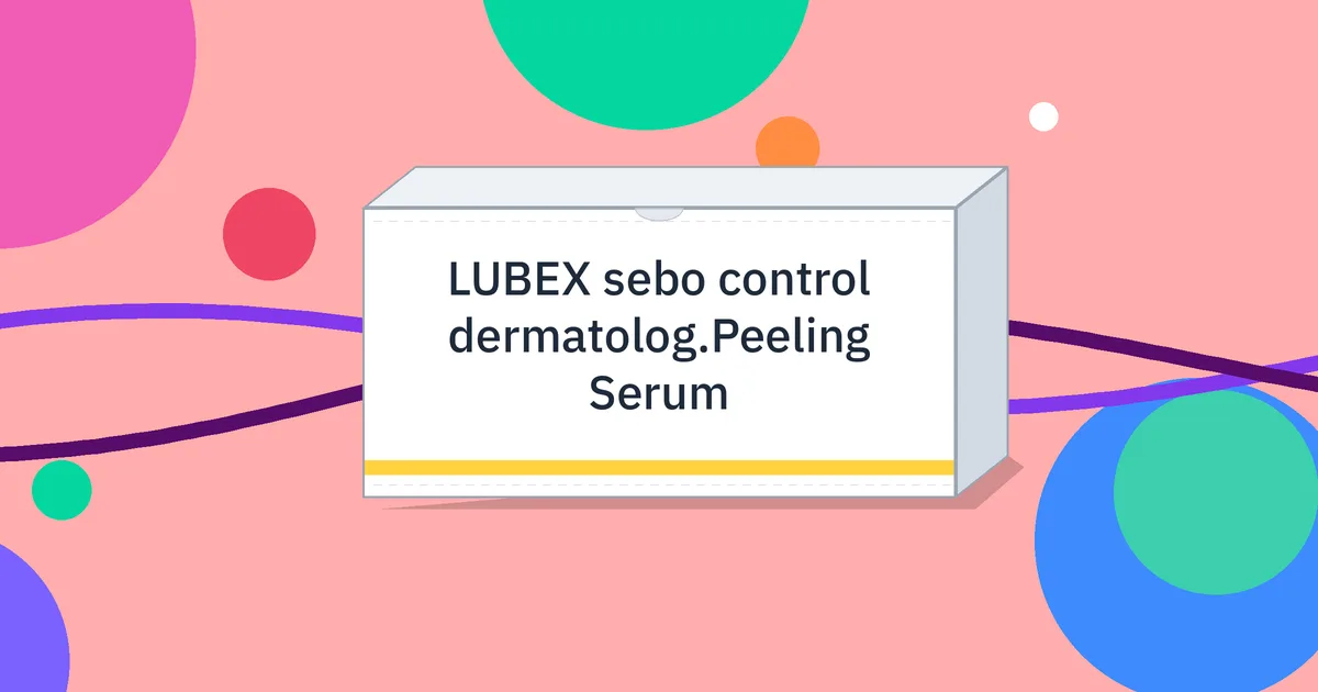Symbolbild: Packung mit der Aufschrift LUBEX sebo control dermatolog.Peeling Serum (PZN 17439757) – Verfügbarkeit und Bezug in Apotheken in Frankfurt am Main