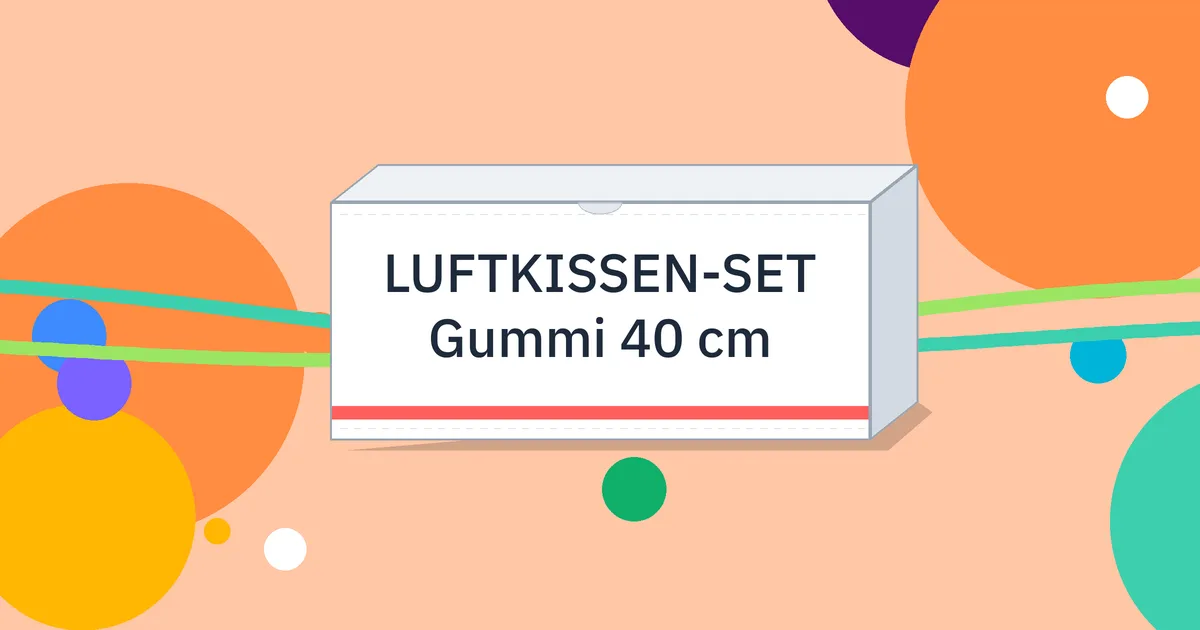 Symbolbild: Packung mit der Aufschrift LUFTKISSEN-SET Gummi 40 cm (PZN 02685433) – Verfügbarkeit und Bezug in Apotheken in Frankfurt am Main
