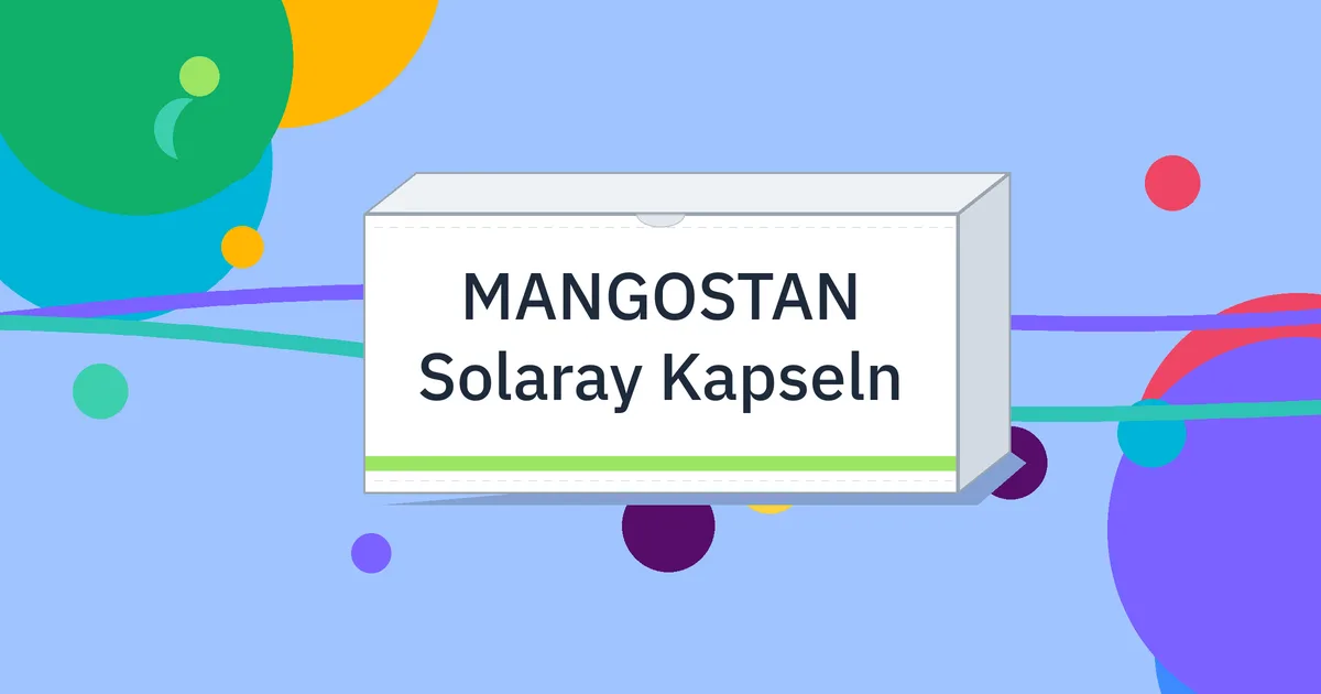 Symbolbild: Packung mit der Aufschrift MANGOSTAN Solaray Kapseln (PZN 17254319) – Verfügbarkeit und Bezug in Apotheken in Frankfurt am Main