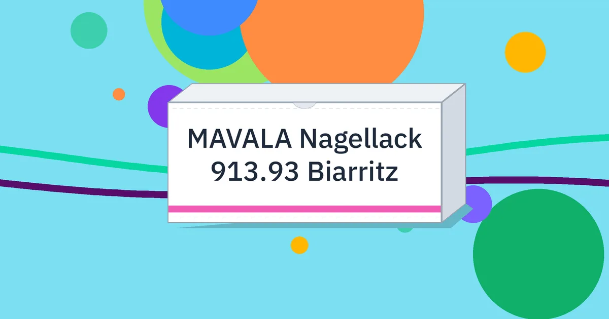 Symbolbild: Packung mit der Aufschrift MAVALA Nagellack 913.93 Biarritz (PZN 17209425) – Verfügbarkeit und Bezug in Apotheken in Frankfurt am Main