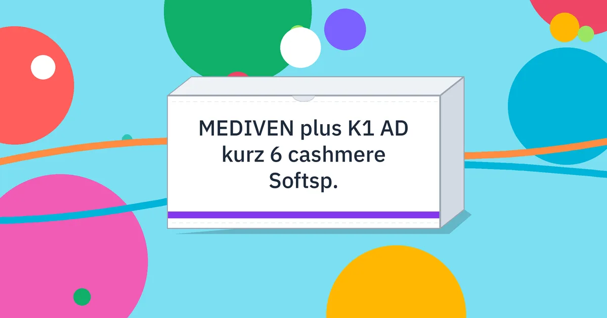 Symbolbild: Packung mit der Aufschrift MEDIVEN plus K1 AD kurz 6 cashmere Softsp. (PZN 15044078) – Verfügbarkeit und Bezug in Apotheken in Frankfurt am Main
