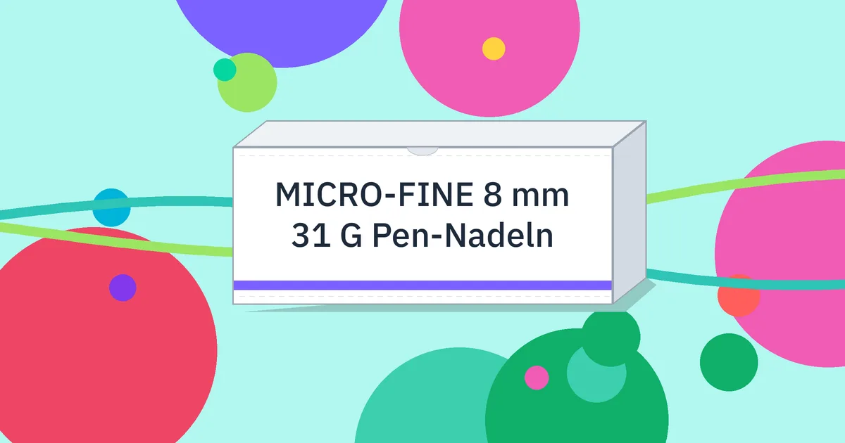 Symbolbild: Packung mit der Aufschrift MICRO-FINE 8 mm 31 G Pen-Nadeln (PZN 20544050) – Verfügbarkeit und Bezug in Apotheken in Frankfurt am Main