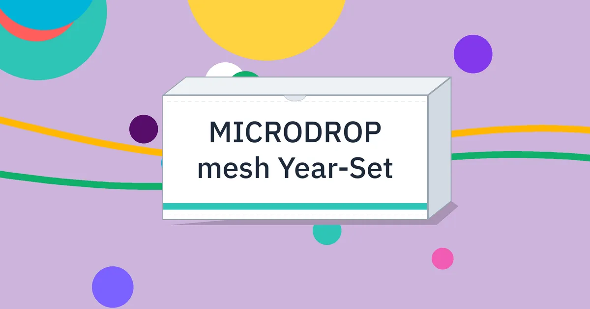 Symbolbild: Packung mit der Aufschrift MICRODROP mesh Year-Set (PZN 16388236) – Verfügbarkeit und Bezug in Apotheken in Frankfurt am Main