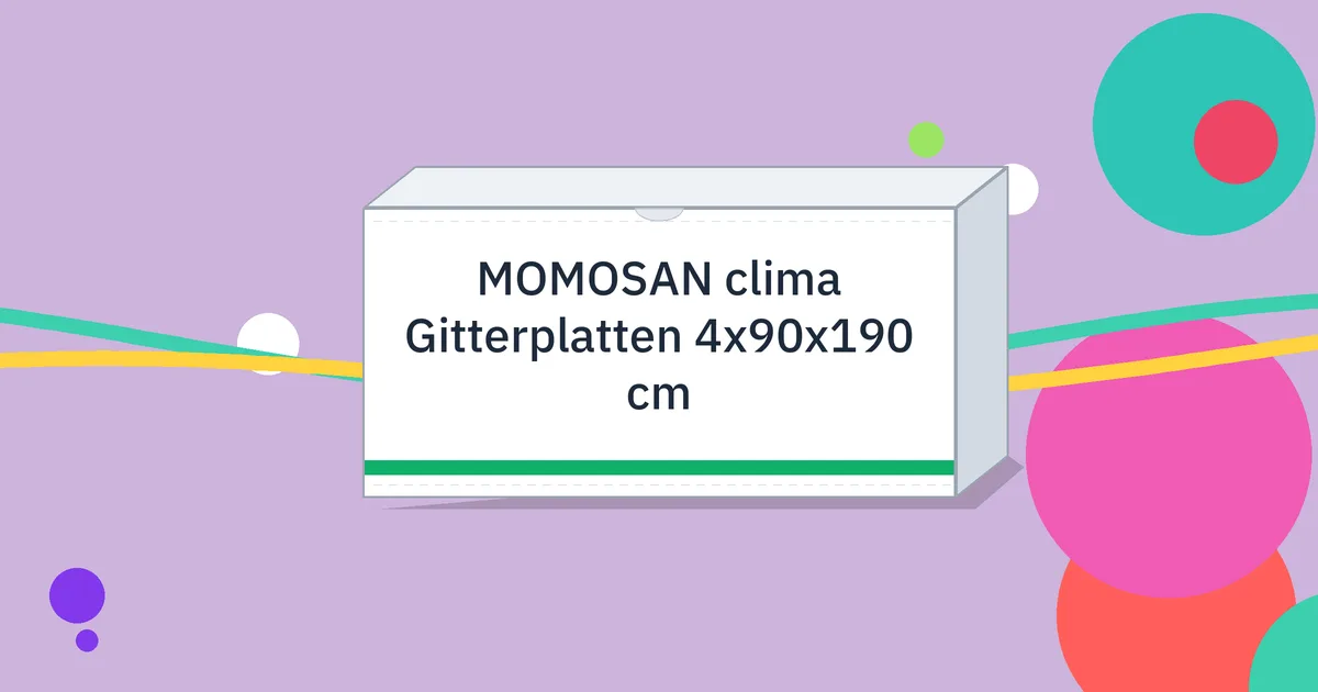 Symbolbild: Packung mit der Aufschrift MOMOSAN clima Gitterplatten 4x90x190 cm (PZN 02250936) – Verfügbarkeit und Bezug in Apotheken in Frankfurt am Main