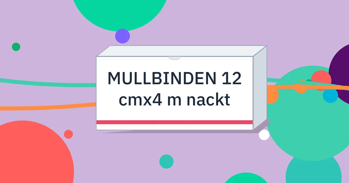Symbolbild: Packung mit der Aufschrift MULLBINDEN 12 cmx4 m nackt (PZN 07623046) – Verfügbarkeit und Bezug in Apotheken in Frankfurt am Main