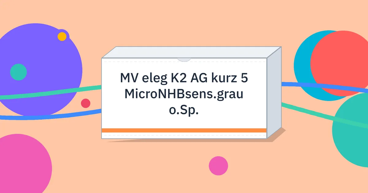 Symbolbild: Packung mit der Aufschrift MV eleg K2 AG kurz 5 MicroNHBsens.grau o.Sp. (PZN 18926755) – Verfügbarkeit und Bezug in Apotheken in Frankfurt am Main