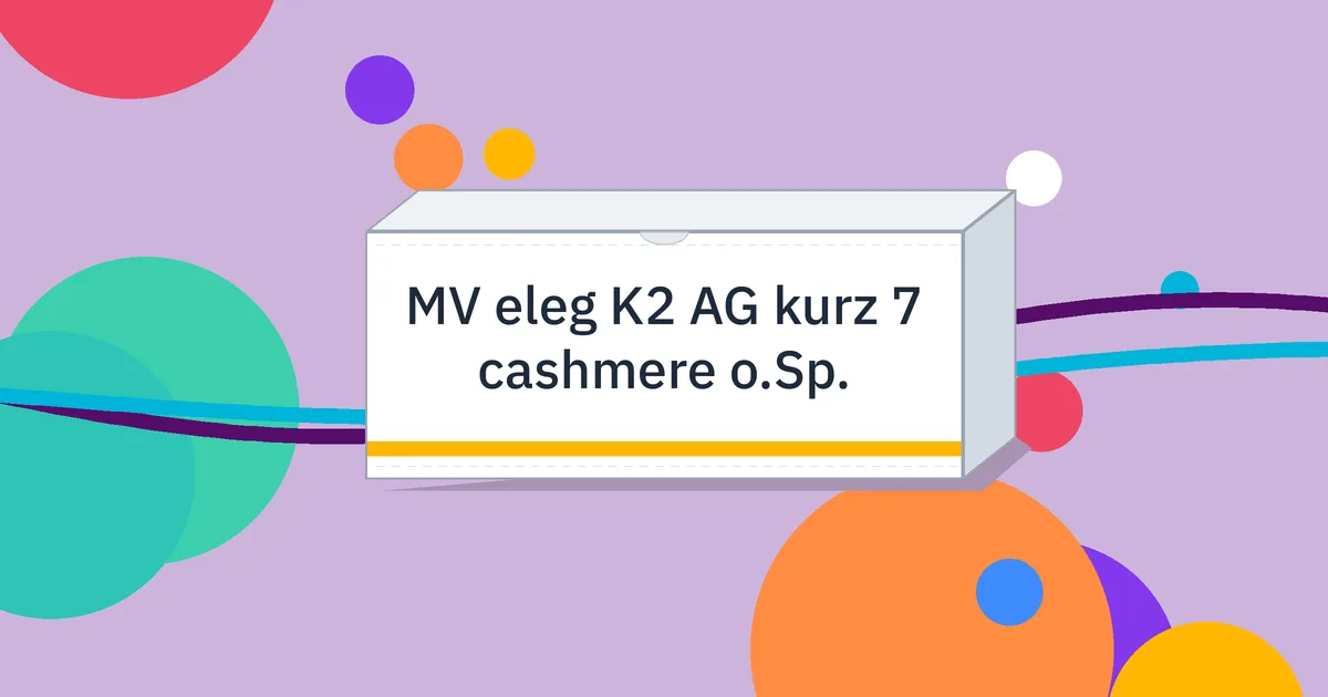 Symbolbild: Packung mit der Aufschrift MV eleg K2 AG kurz 7 cashmere o.Sp. (PZN 15284285) – Verfügbarkeit und Bezug in Apotheken in Frankfurt am Main