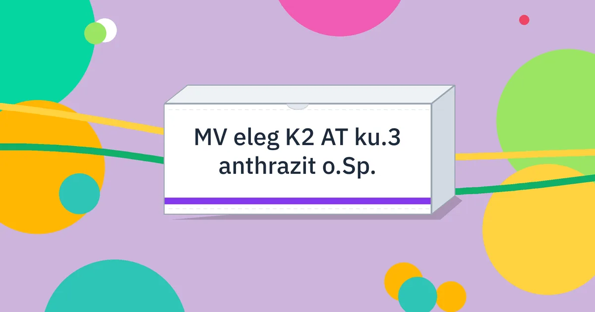 Symbolbild: Packung mit der Aufschrift MV eleg K2 AT ku.3 anthrazit o.Sp. (PZN 00642916) – Verfügbarkeit und Bezug in Apotheken in Frankfurt am Main