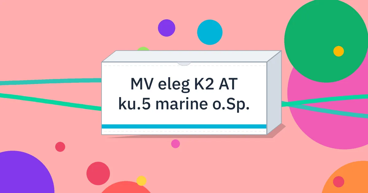 Symbolbild: Packung mit der Aufschrift MV eleg K2 AT ku.5 marine o.Sp. (PZN 15288188) – Verfügbarkeit und Bezug in Apotheken in Frankfurt am Main