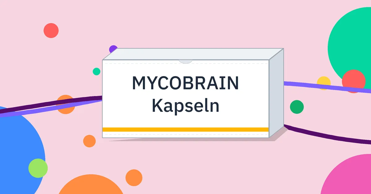 Symbolbild: Packung mit der Aufschrift MYCOBRAIN Kapseln (PZN 20687507) – Verfügbarkeit und Bezug in Apotheken in Frankfurt am Main