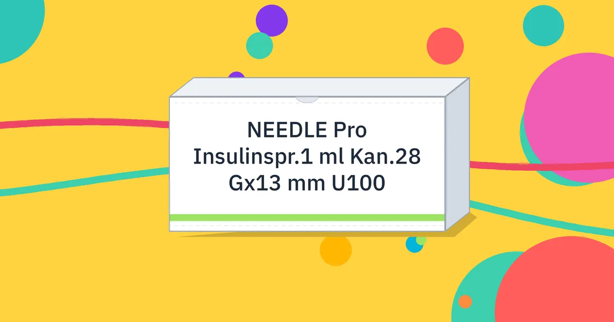 Symbolbild: Packung mit der Aufschrift NEEDLE Pro Insulinspr.1 ml Kan.28 Gx13 mm U100 (PZN 00872987) – Verfügbarkeit und Bezug in Apotheken in Frankfurt am Main