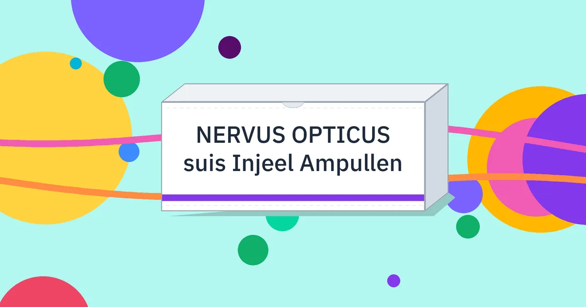 Symbolbild: Packung mit der Aufschrift NERVUS OPTICUS suis Injeel Ampullen (PZN 00717092) – Verfügbarkeit und Bezug in Apotheken in Frankfurt am Main