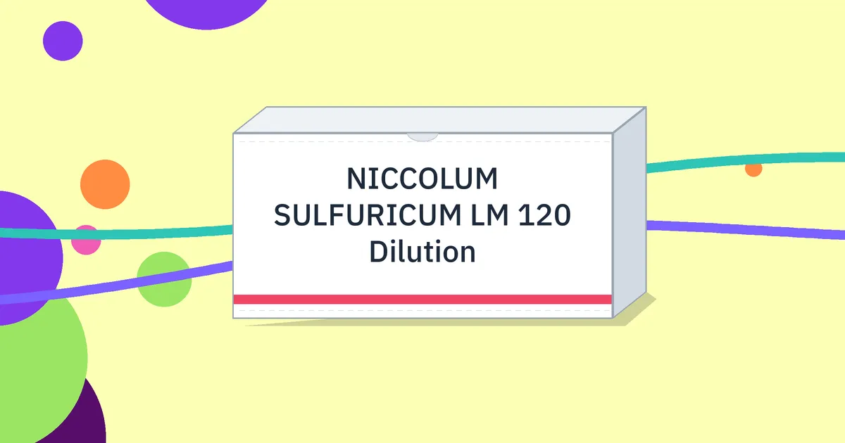 Symbolbild: Packung mit der Aufschrift NICCOLUM SULFURICUM LM 120 Dilution (PZN 12968959) – Verfügbarkeit und Bezug in Apotheken in Frankfurt am Main