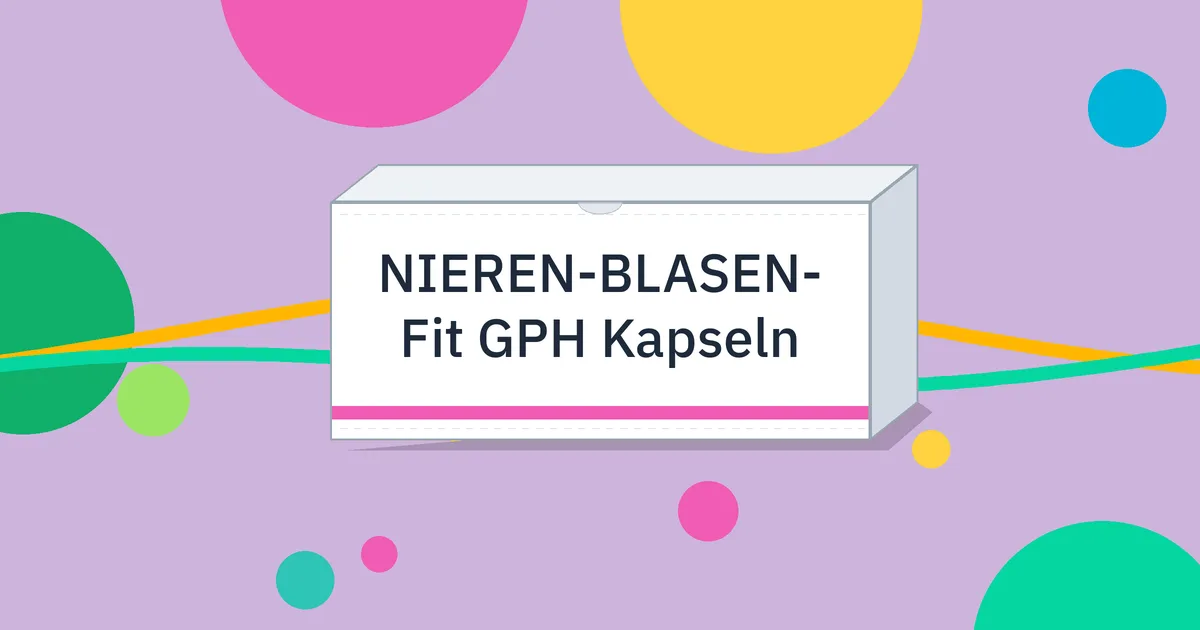 Symbolbild: Packung mit der Aufschrift NIEREN-BLASEN-Fit GPH Kapseln (PZN 06556773) – Verfügbarkeit und Bezug in Apotheken in Frankfurt am Main