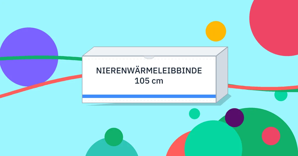 Symbolbild: Packung mit der Aufschrift NIERENWÄRMELEIBBINDE 105 cm (PZN 01731680) – Verfügbarkeit und Bezug in Apotheken in Frankfurt am Main