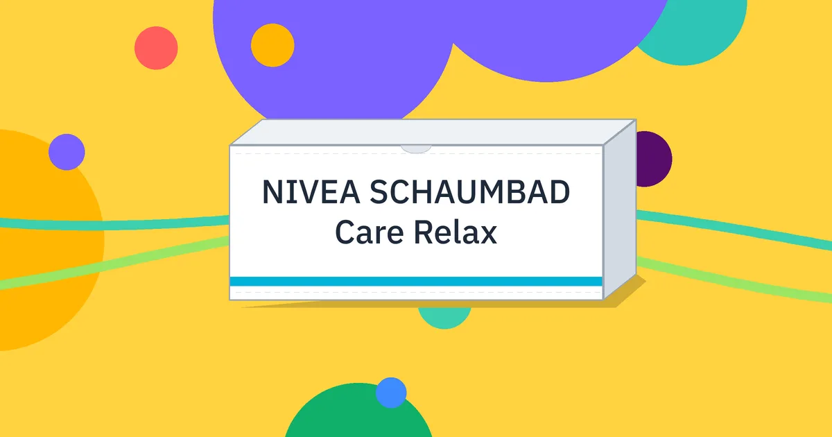 Symbolbild: Packung mit der Aufschrift NIVEA SCHAUMBAD Care Relax (PZN 20023517) – Verfügbarkeit und Bezug in Apotheken in Frankfurt am Main