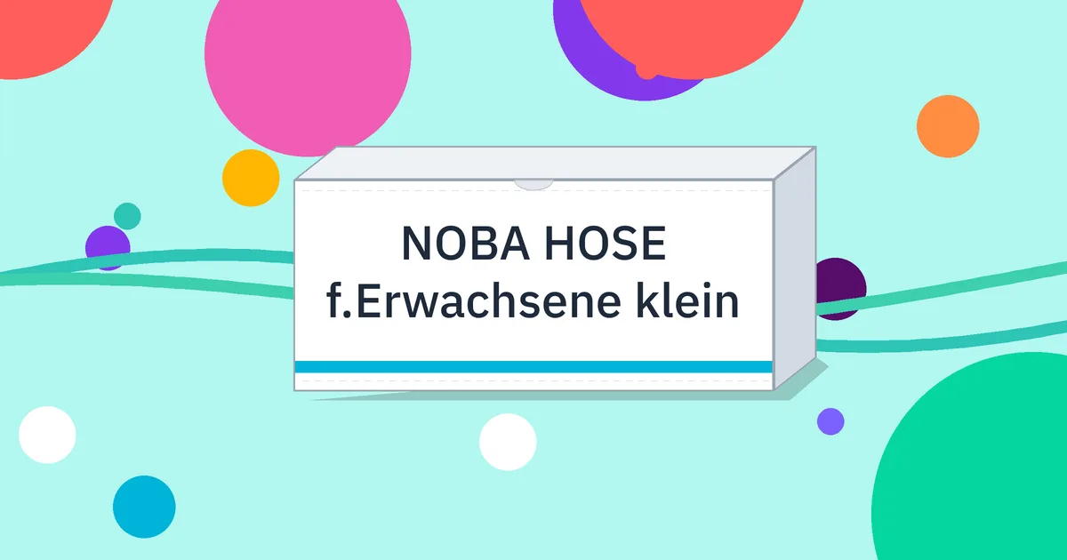 Symbolbild: Packung mit der Aufschrift NOBA HOSE f.Erwachsene klein (PZN 00031845) – Verfügbarkeit und Bezug in Apotheken in Frankfurt am Main