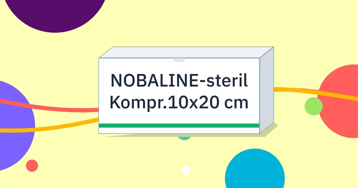 Symbolbild: Packung mit der Aufschrift NOBALINE-steril Kompr.10x20 cm (PZN 16029046) – Verfügbarkeit und Bezug in Apotheken in Frankfurt am Main