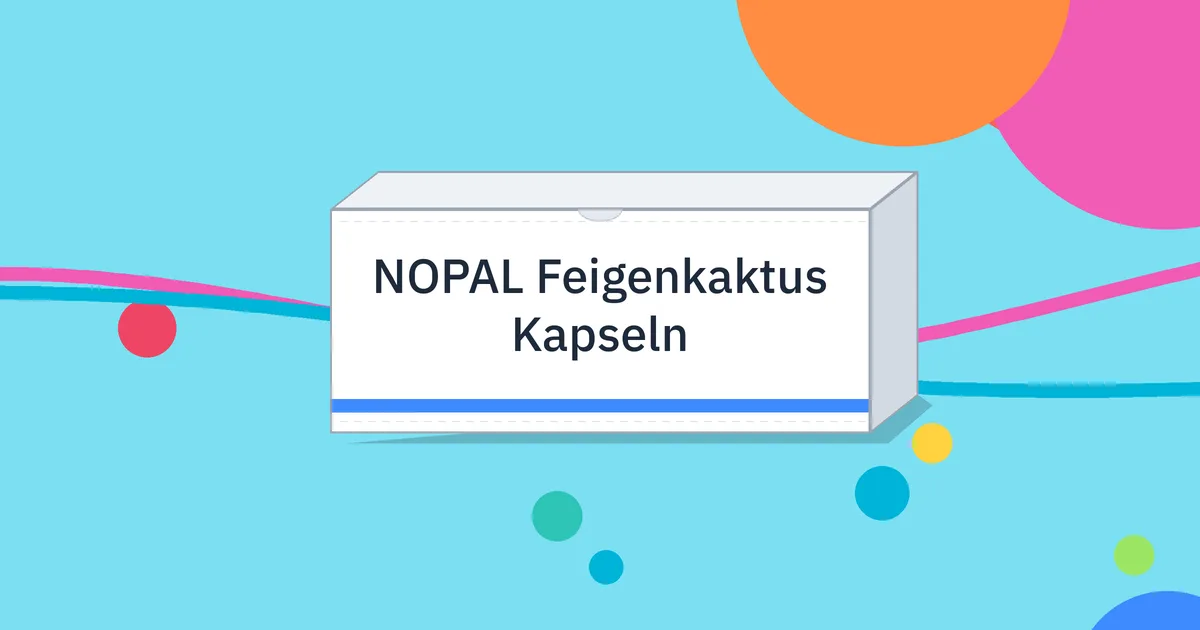 Symbolbild: Packung mit der Aufschrift NOPAL Feigenkaktus Kapseln (PZN 08997903) – Verfügbarkeit und Bezug in Apotheken in Frankfurt am Main