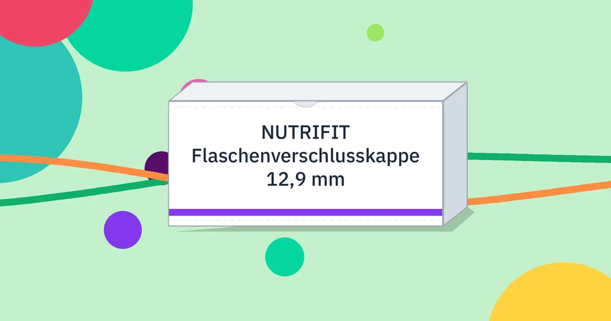 Symbolbild: Packung mit der Aufschrift NUTRIFIT Flaschenverschlusskappe 12,9 mm (PZN 17273110) – Verfügbarkeit und Bezug in Apotheken in Frankfurt am Main