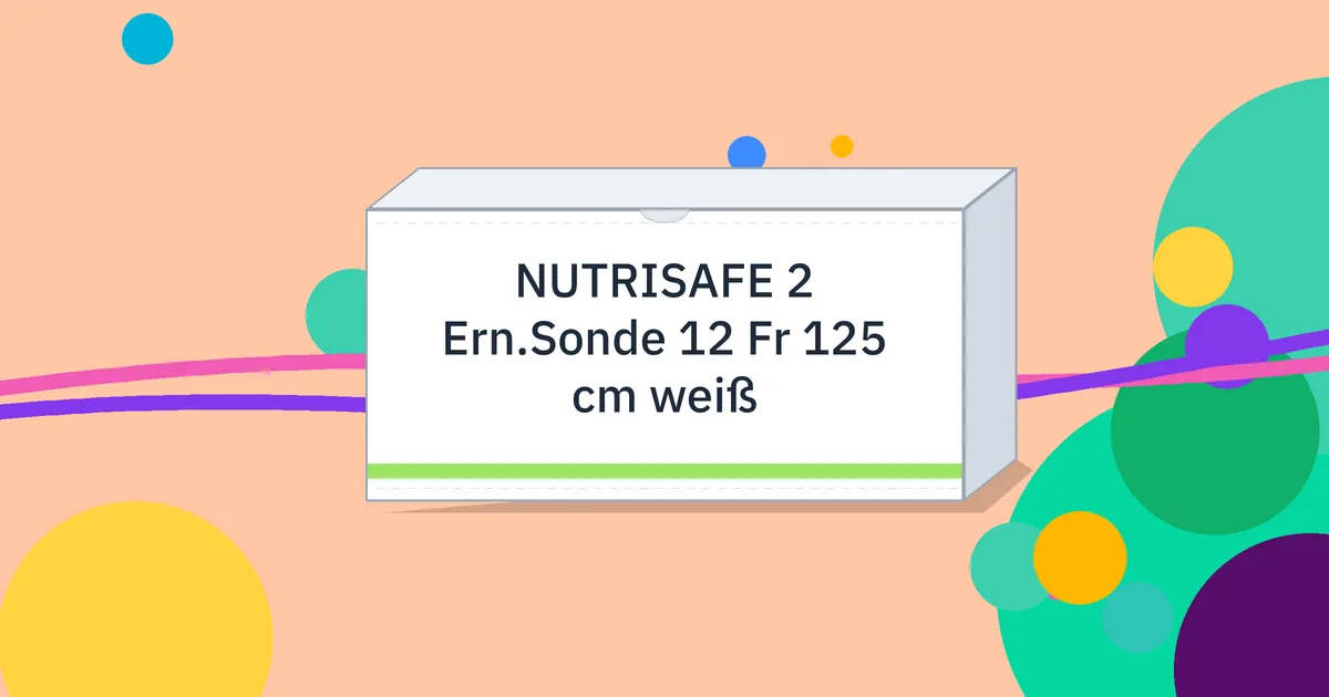 Symbolbild: Packung mit der Aufschrift NUTRISAFE 2 Ern.Sonde 12 Fr 125 cm weiß (PZN 12907254) – Verfügbarkeit und Bezug in Apotheken in Frankfurt am Main