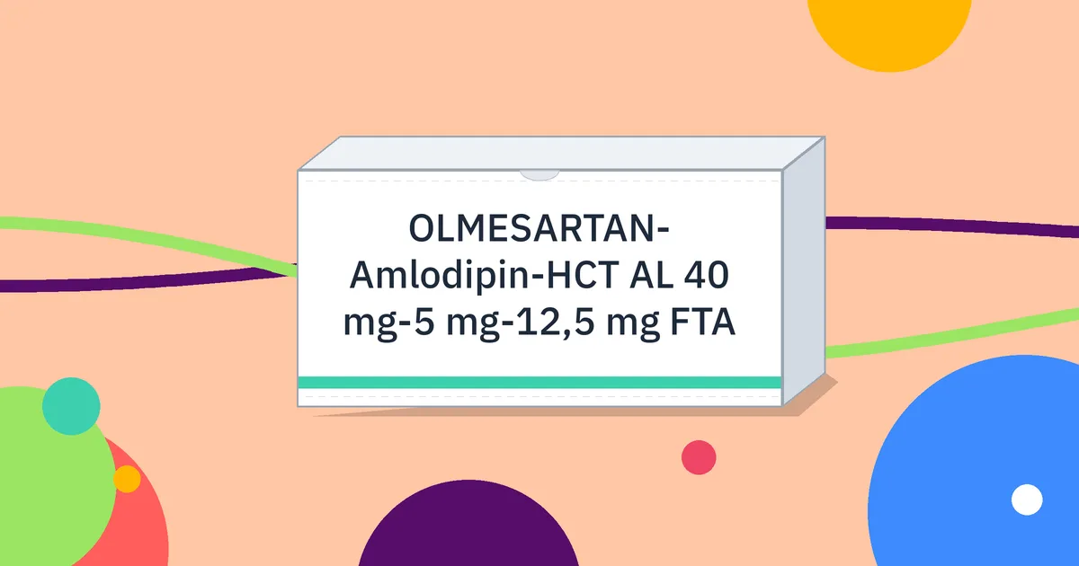 Symbolbild: Packung mit der Aufschrift OLMESARTAN-Amlodipin-HCT AL 40 mg-5 mg-12,5 mg FTA (PZN 16736128) – Verfügbarkeit und Bezug in Apotheken in Frankfurt am Main
