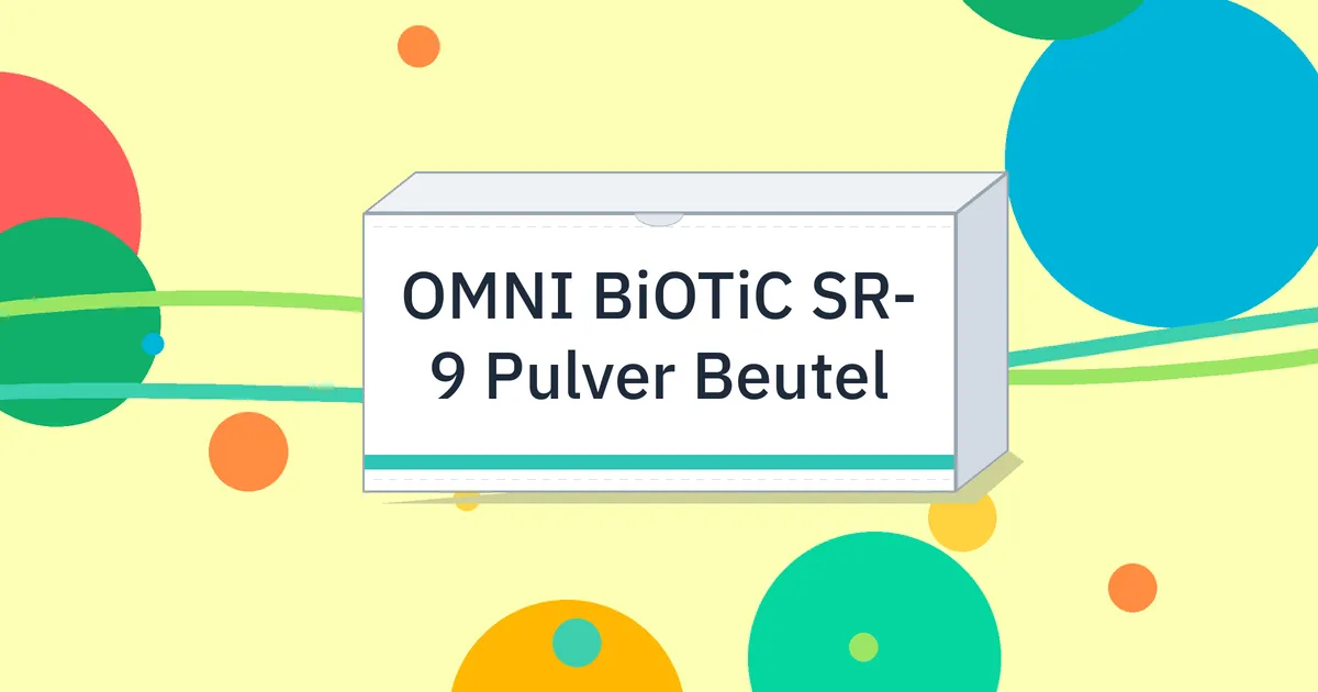 Symbolbild: Packung mit der Aufschrift OMNI BiOTiC SR-9 Pulver Beutel (PZN 15198255) – Verfügbarkeit und Bezug in Apotheken in Frankfurt am Main