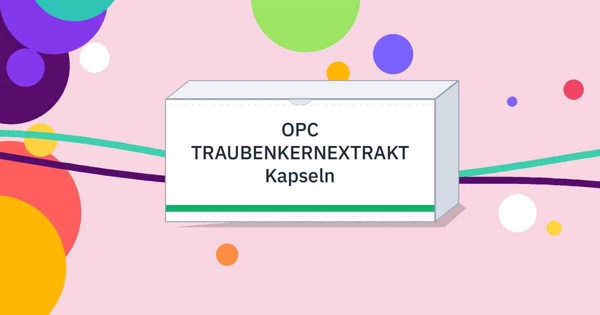 Symbolbild: Packung mit der Aufschrift OPC TRAUBENKERNEXTRAKT Kapseln (PZN 19731226) – Verfügbarkeit und Bezug in Apotheken in Frankfurt am Main