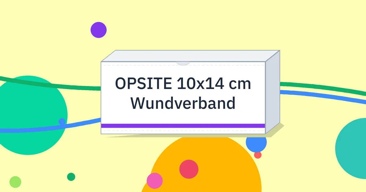 Symbolbild: Packung mit der Aufschrift OPSITE 10x14 cm Wundverband (PZN 19791441) – Verfügbarkeit und Bezug in Apotheken in Frankfurt am Main