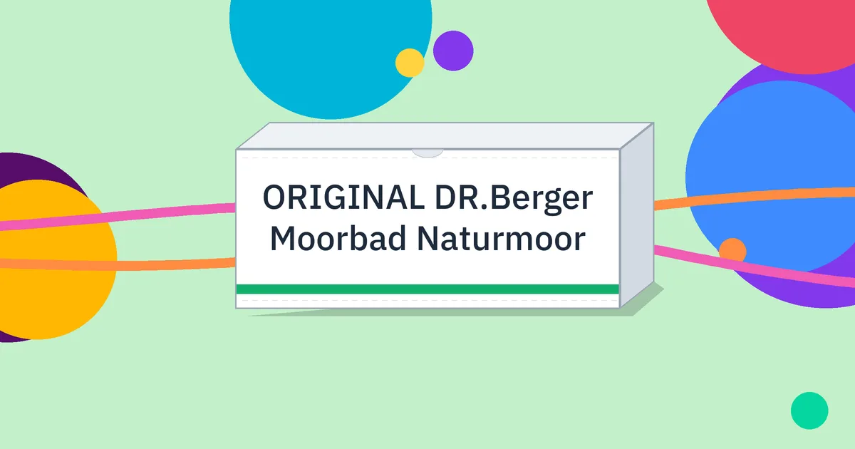 Symbolbild: Packung mit der Aufschrift ORIGINAL DR.Berger Moorbad Naturmoor (PZN 18882963) – Verfügbarkeit und Bezug in Apotheken in Frankfurt am Main