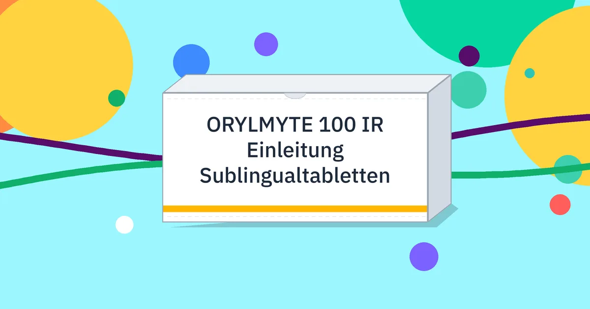 Symbolbild: Packung mit der Aufschrift ORYLMYTE 100 IR Einleitung Sublingualtabletten (PZN 17421154) – Verfügbarkeit und Bezug in Apotheken in Frankfurt am Main