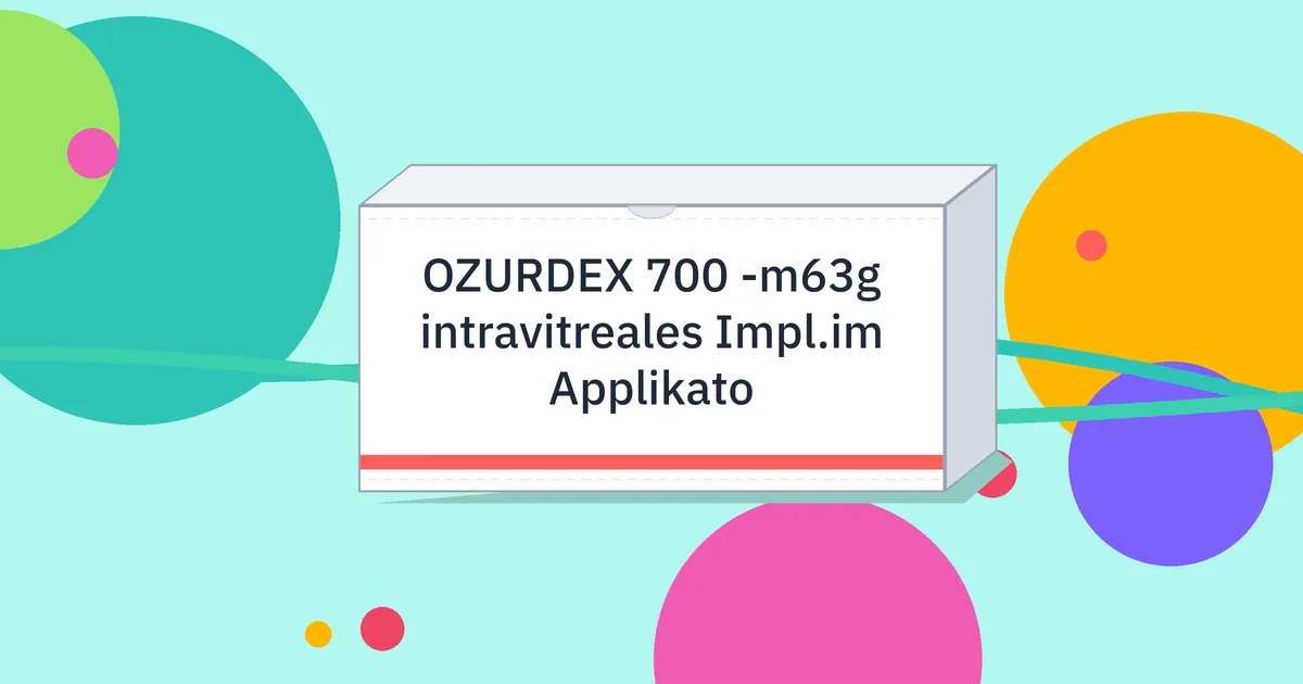 Symbolbild: Packung mit der Aufschrift OZURDEX 700 -m63g intravitreales Impl.im Applikato (PZN 19687761) – Verfügbarkeit und Bezug in Apotheken in Frankfurt am Main