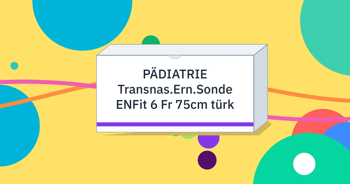 Symbolbild: Packung mit der Aufschrift PÄDIATRIE Transnas.Ern.Sonde ENFit 6 Fr 75cm türk (PZN 19996870) – Verfügbarkeit und Bezug in Apotheken in Frankfurt am Main