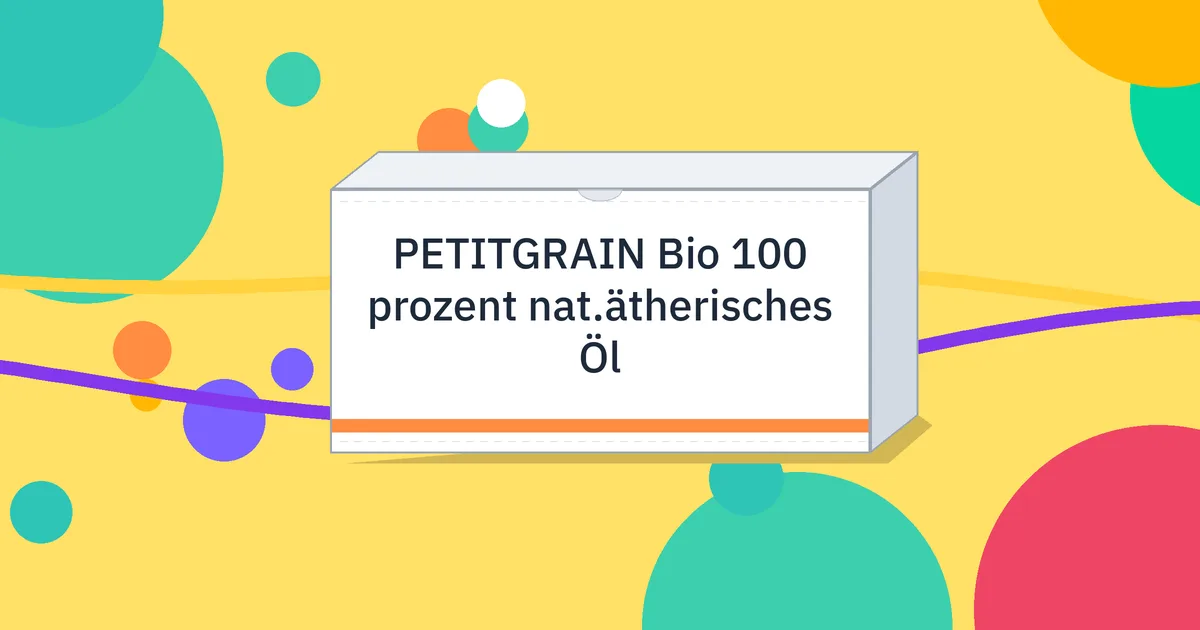 Symbolbild: Packung mit der Aufschrift PETITGRAIN Bio 100 prozent nat.ätherisches Öl (PZN 11016056) – Verfügbarkeit und Bezug in Apotheken in Frankfurt am Main