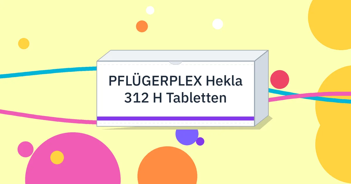 Symbolbild: Packung mit der Aufschrift PFLÜGERPLEX Hekla 312 H Tabletten (PZN 00576728) – Verfügbarkeit und Bezug in Apotheken in Frankfurt am Main