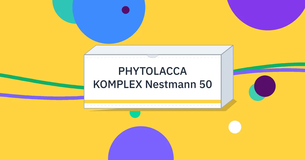 Symbolbild: Packung mit der Aufschrift PHYTOLACCA KOMPLEX Nestmann 50 (PZN 00810495) – Verfügbarkeit und Bezug in Apotheken in Frankfurt am Main