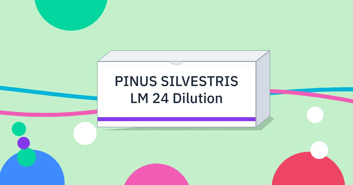 Symbolbild: Packung mit der Aufschrift PINUS SILVESTRIS LM 24 Dilution (PZN 13643082) – Verfügbarkeit und Bezug in Apotheken in Frankfurt am Main