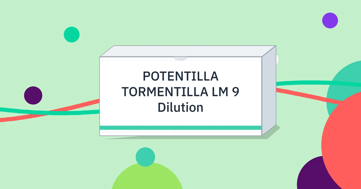 Symbolbild: Packung mit der Aufschrift POTENTILLA TORMENTILLA LM 9 Dilution (PZN 13665617) – Verfügbarkeit und Bezug in Apotheken in Frankfurt am Main
