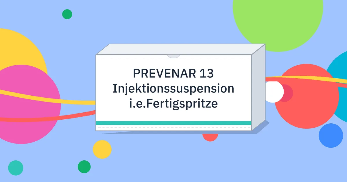 Symbolbild: Packung mit der Aufschrift PREVENAR 13 Injektionssuspension i.e.Fertigspritze (PZN 07415307) – Verfügbarkeit und Bezug in Apotheken in Frankfurt am Main