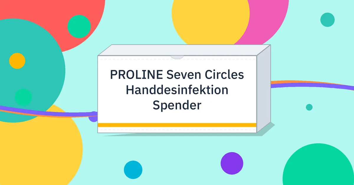 Symbolbild: Packung mit der Aufschrift PROLINE Seven Circles Handdesinfektion Spender (PZN 20103481) – Verfügbarkeit und Bezug in Apotheken in Frankfurt am Main