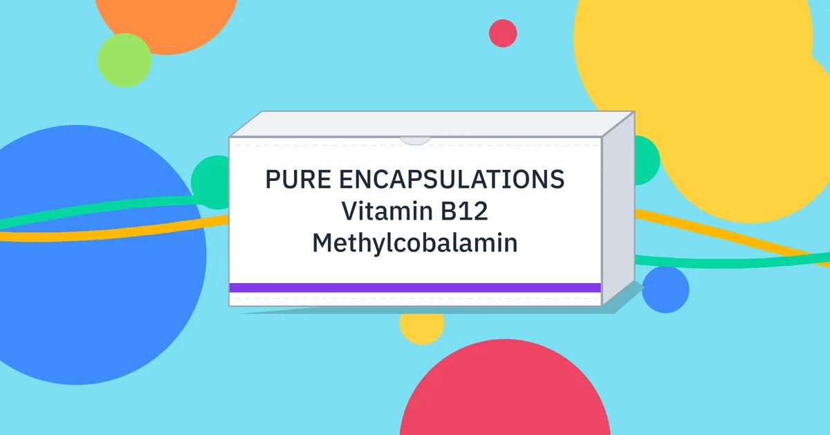 Symbolbild: Packung mit der Aufschrift PURE ENCAPSULATIONS Vitamin B12 Methylcobalamin (PZN 10918667) – Verfügbarkeit und Bezug in Apotheken in Frankfurt am Main