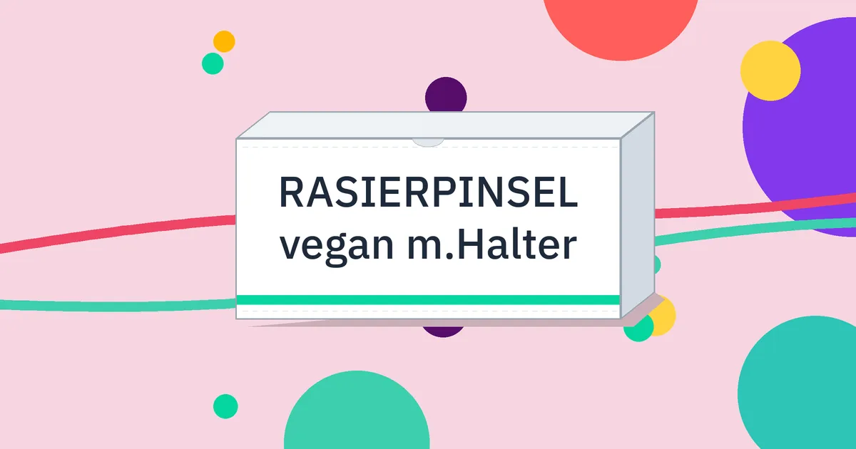 Symbolbild: Packung mit der Aufschrift RASIERPINSEL vegan m.Halter (PZN 17289648) – Verfügbarkeit und Bezug in Apotheken in Frankfurt am Main