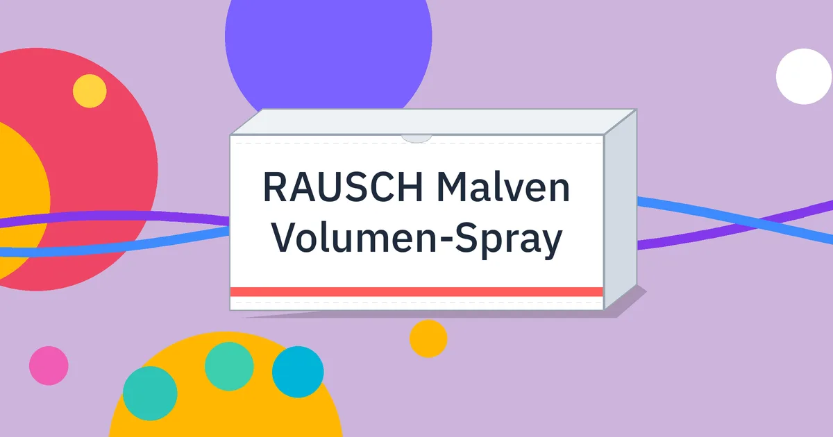 Symbolbild: Packung mit der Aufschrift RAUSCH Malven Volumen-Spray (PZN 01897771) – Verfügbarkeit und Bezug in Apotheken in Frankfurt am Main