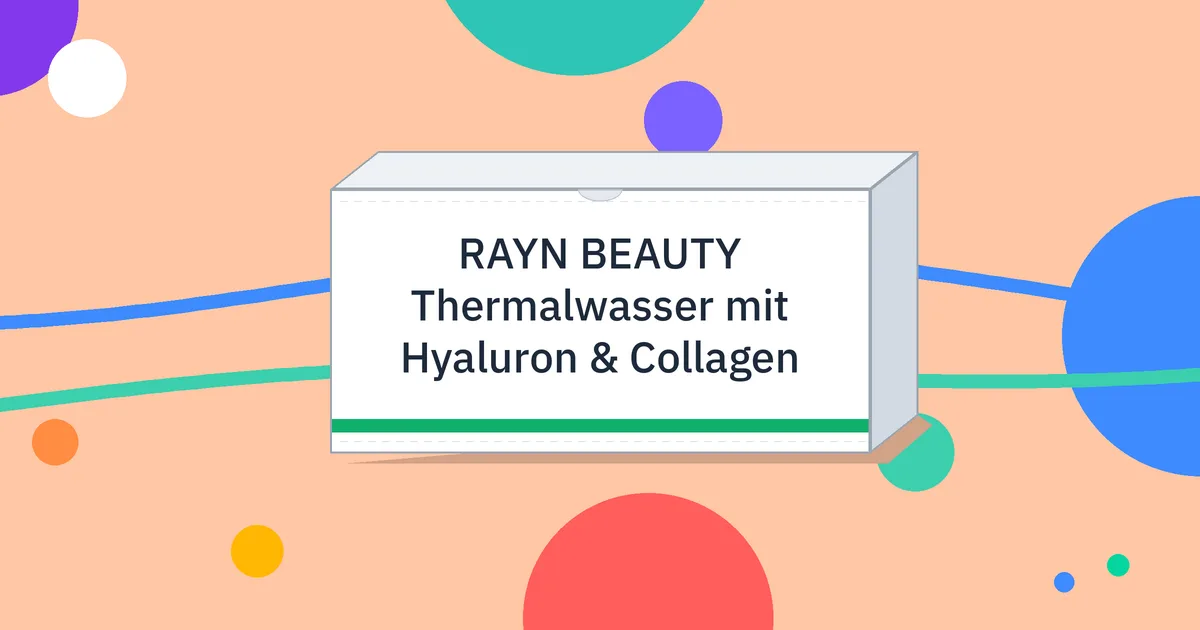 Symbolbild: Packung mit der Aufschrift RAYN BEAUTY Thermalwasser mit Hyaluron & Collagen (PZN 15875313) – Verfügbarkeit und Bezug in Apotheken in Frankfurt am Main