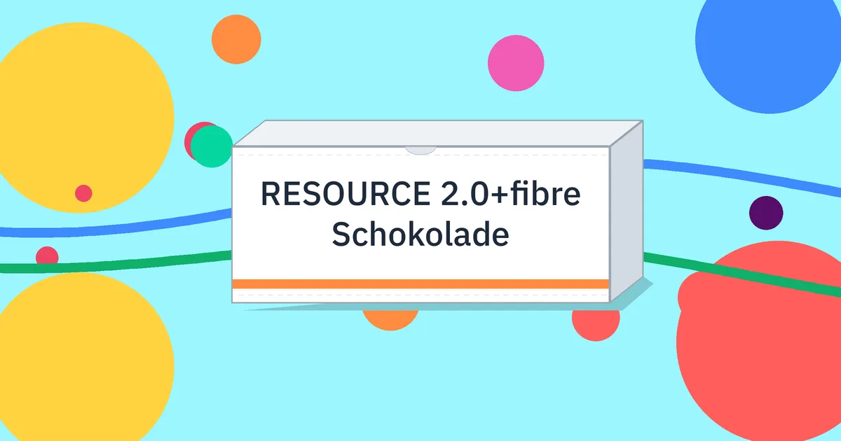 Symbolbild: Packung mit der Aufschrift RESOURCE 2.0+fibre Schokolade (PZN 20042816) – Verfügbarkeit und Bezug in Apotheken in Frankfurt am Main