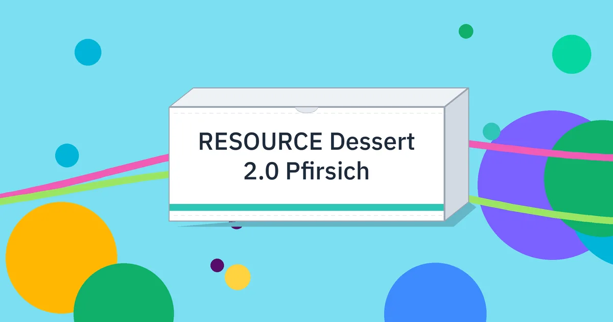 Symbolbild: Packung mit der Aufschrift RESOURCE Dessert 2.0 Pfirsich (PZN 15863540) – Verfügbarkeit und Bezug in Apotheken in Frankfurt am Main