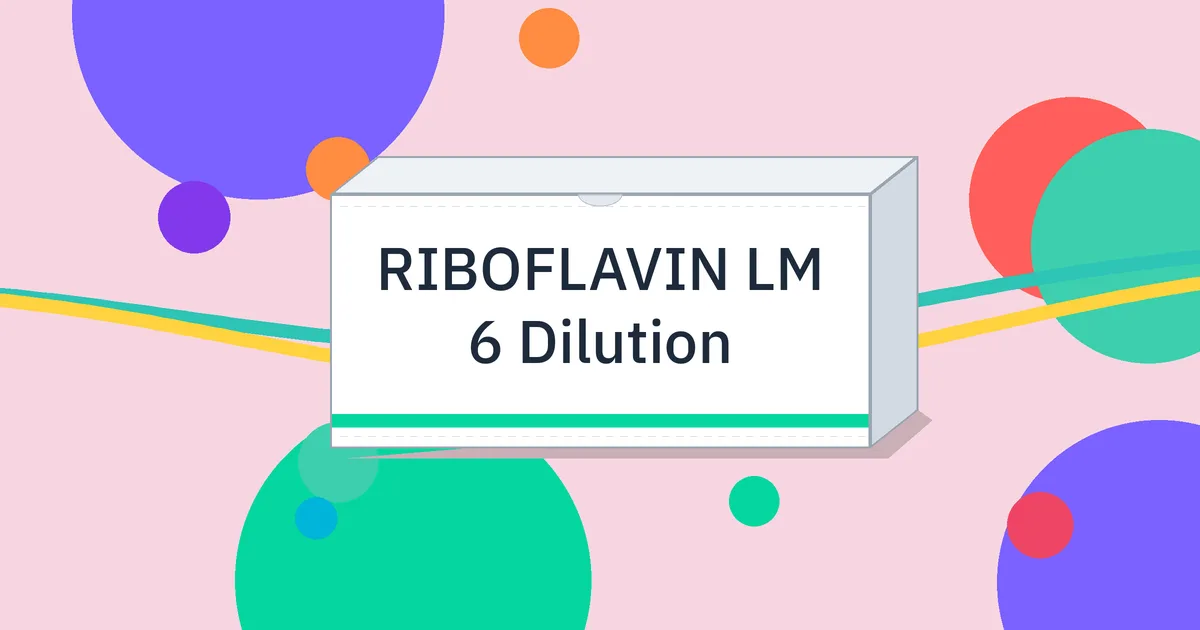 Symbolbild: Packung mit der Aufschrift RIBOFLAVIN LM 6 Dilution (PZN 13054345) – Verfügbarkeit und Bezug in Apotheken in Frankfurt am Main