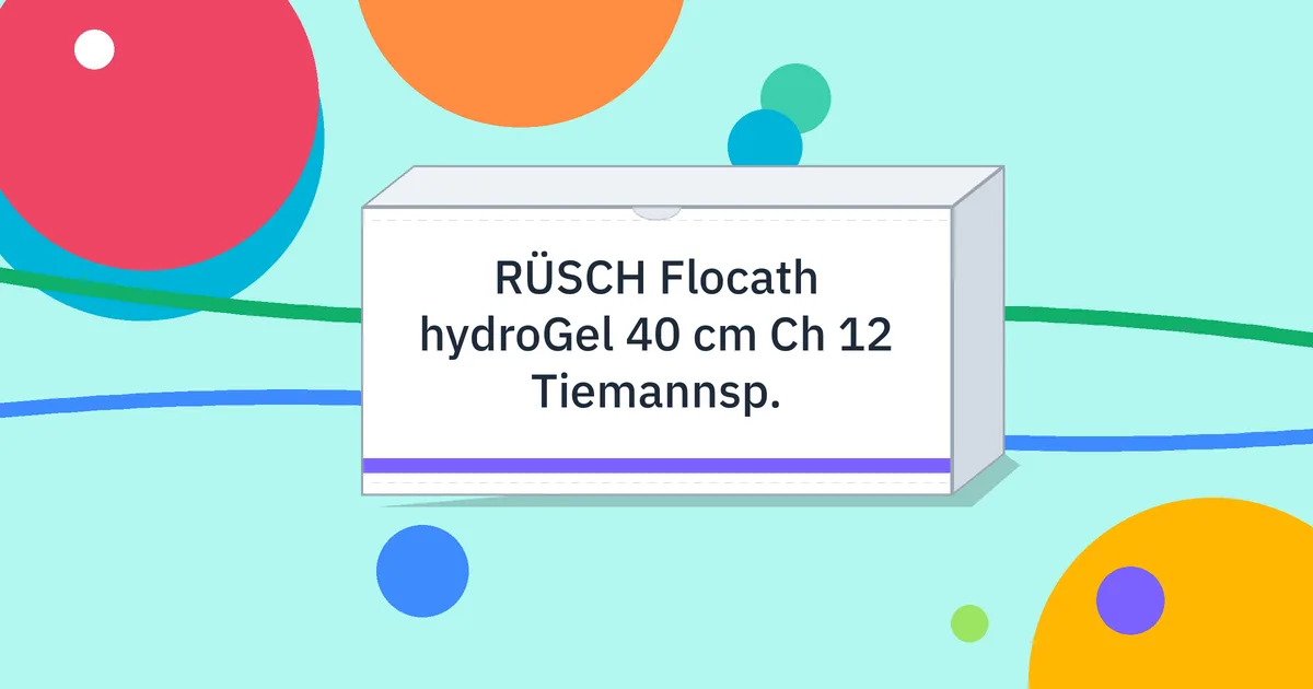 Symbolbild: Packung mit der Aufschrift RÜSCH Flocath hydroGel 40 cm Ch 12 Tiemannsp. (PZN 02163692) – Verfügbarkeit und Bezug in Apotheken in Frankfurt am Main