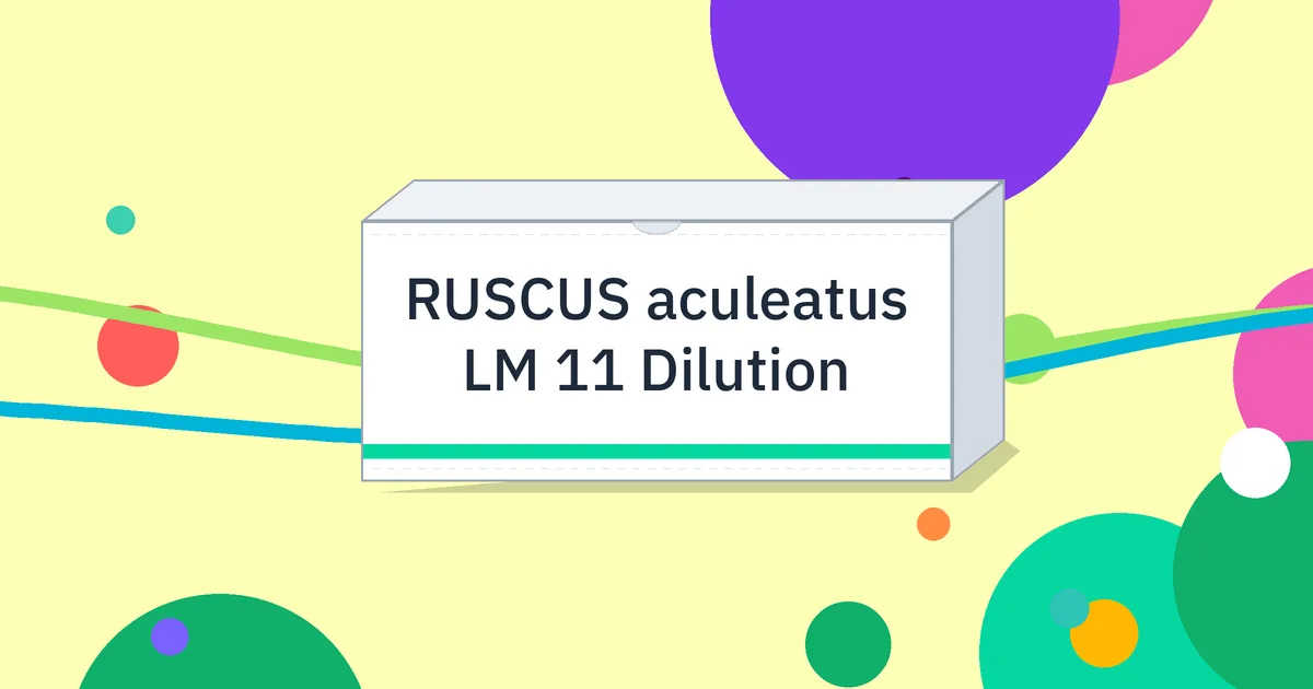 Symbolbild: Packung mit der Aufschrift RUSCUS aculeatus LM 11 Dilution (PZN 13173245) – Verfügbarkeit und Bezug in Apotheken in Frankfurt am Main